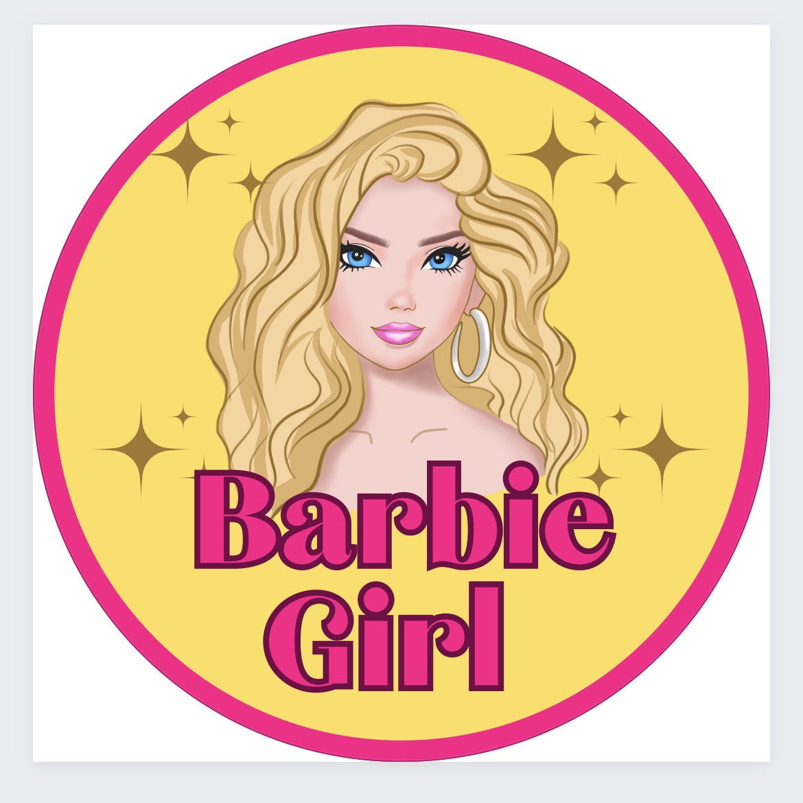 Barbie Stickers SVG Bundle Barb Stickers Customizable Barbie Stickers ...