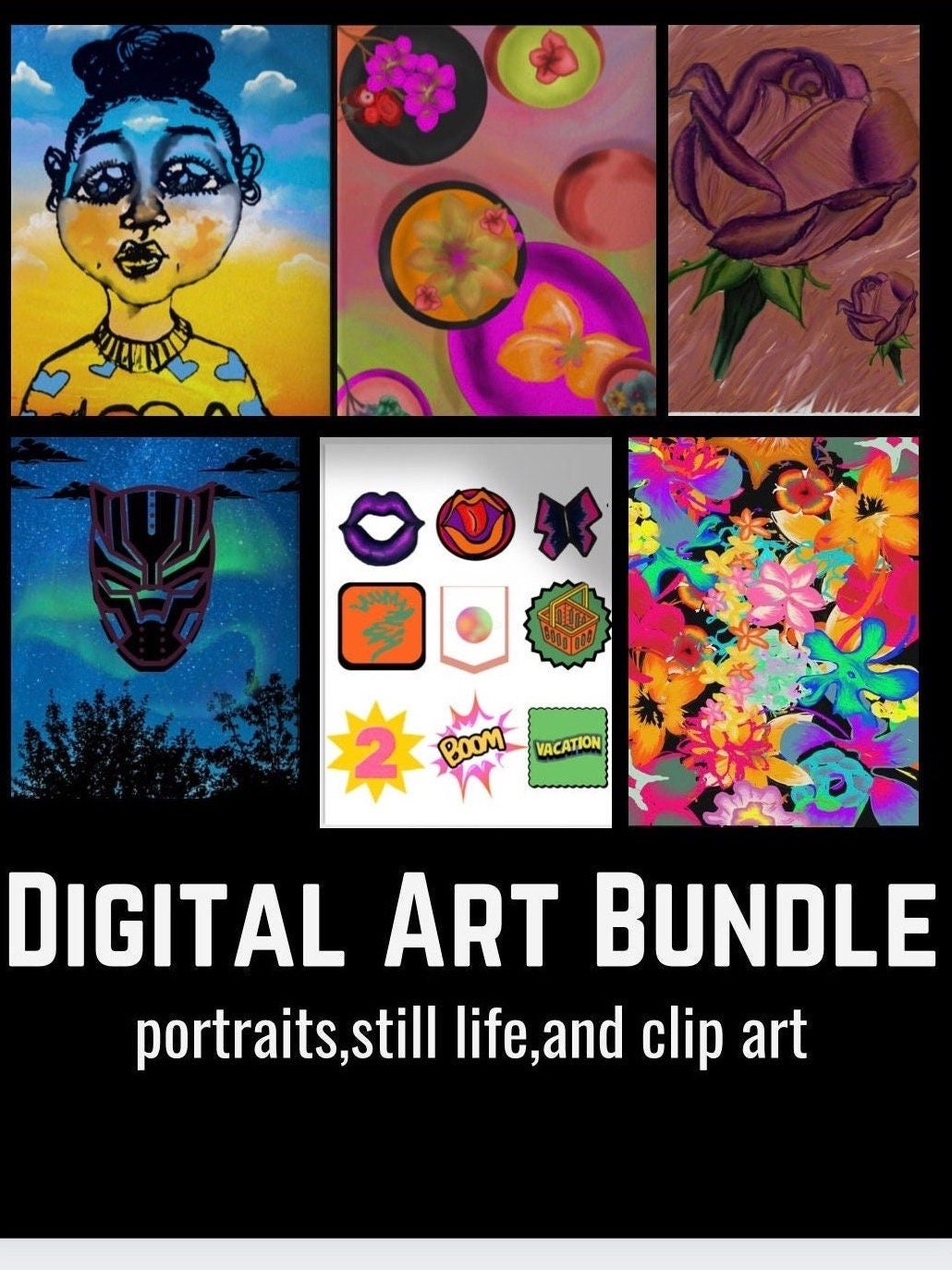 Digital Art Floral Abstract Art Digital Printable Digital Wall Art ...