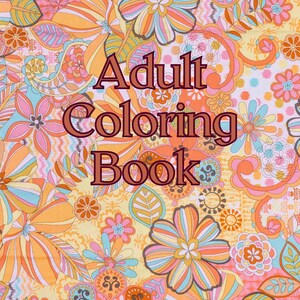 Adult Coloring Book Digital Coloring Pages Floral Digital Coloring Book ...