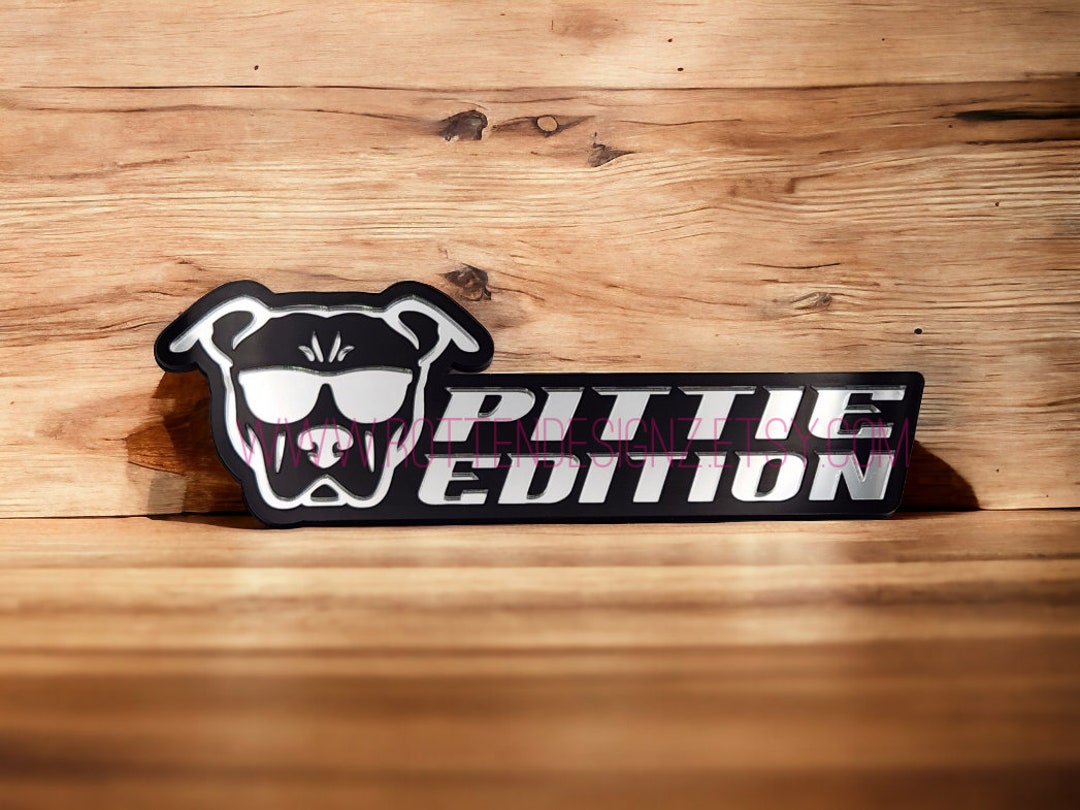 Pitbull Car Badge: Acrylic Pittie Edition Fender Emblem - Etsy