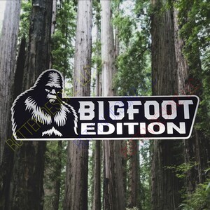 Laser Engraved 2-toned Acrylic Bigfoot and Sasquatch Car Truck Badges ...