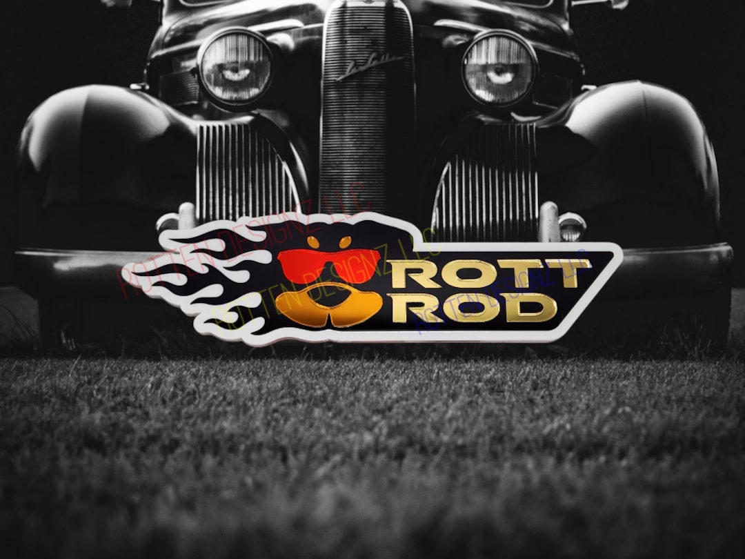 Rott Rod Car Badge - Etsy