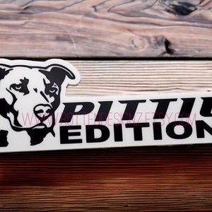 Pittie Edition Car Badge, Black and White - Etsy