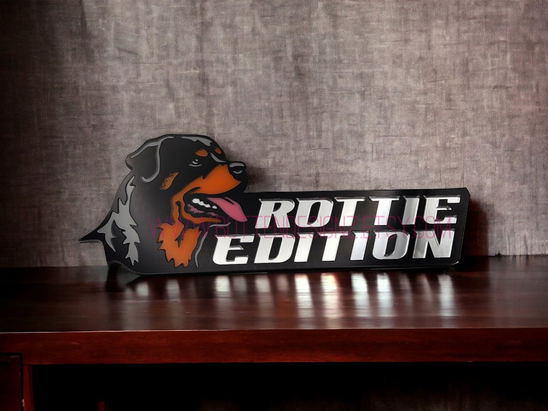 Rottweiler Rottie Edition Car Truck Badge Profile - Etsy
