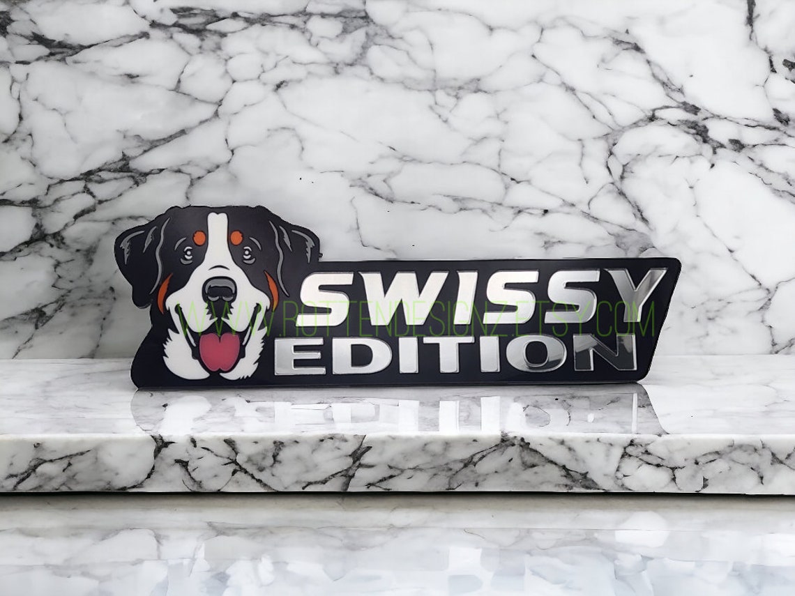 Swissy Edition Greater Swiss Mountain Dog Car Badge - Etsy