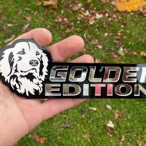 Golden Retriever Car Badge - Etsy