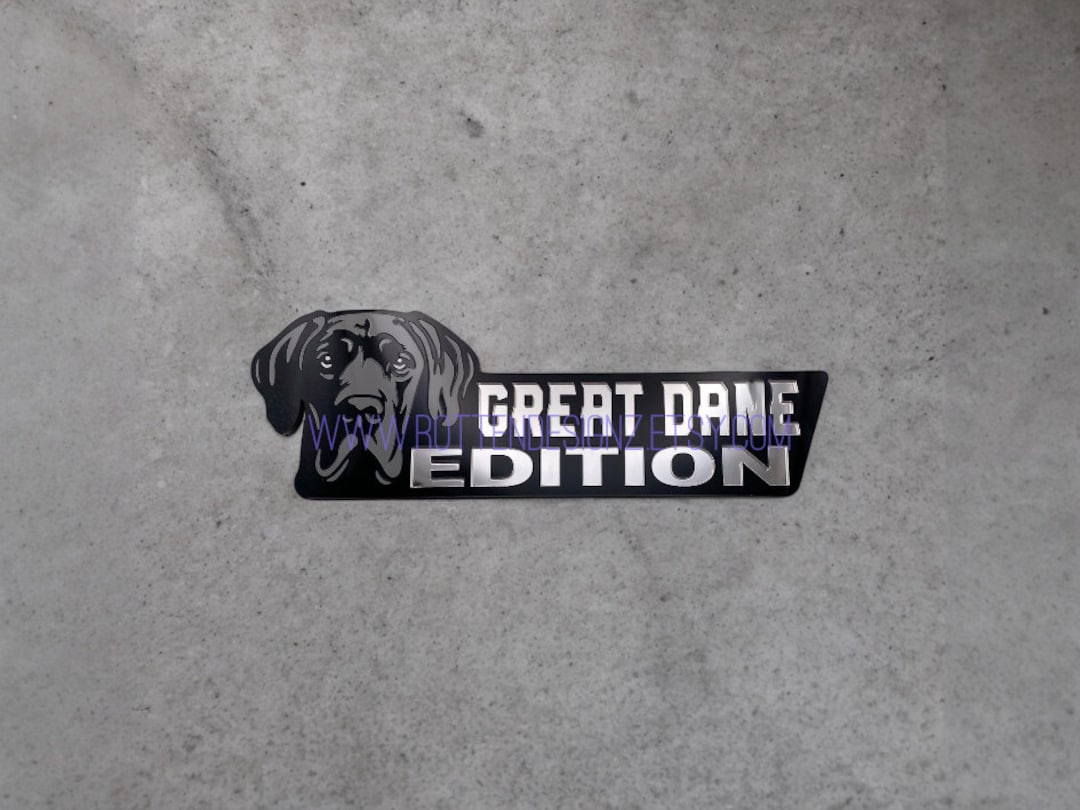 Great Dane Car Emblem, Laser Cut Acrylic Truck Badge - Etsy