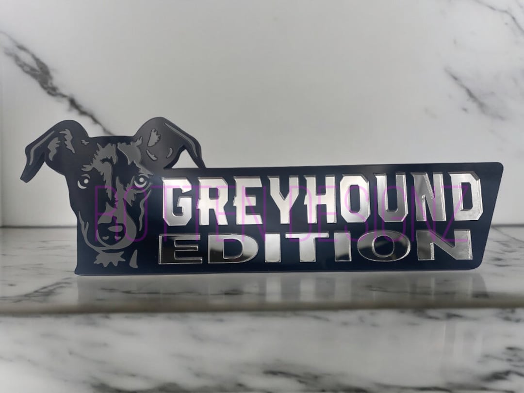 Greyhound Edition Car Badge - Etsy