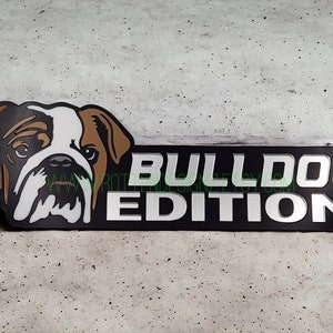 English Bulldog Car Badge, Bulldog Emblem - Etsy