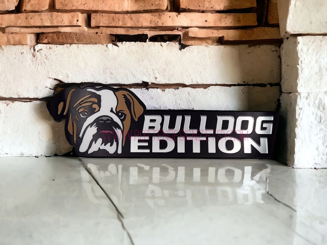 English Bulldog Car Badge, Bulldog Emblem - Etsy