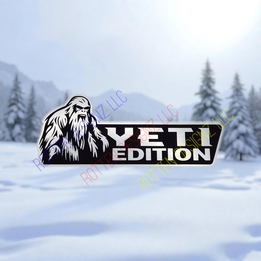 Laser Engraved 2-toned Acrylic Yeti Edition Car Truck Badges - Etsy