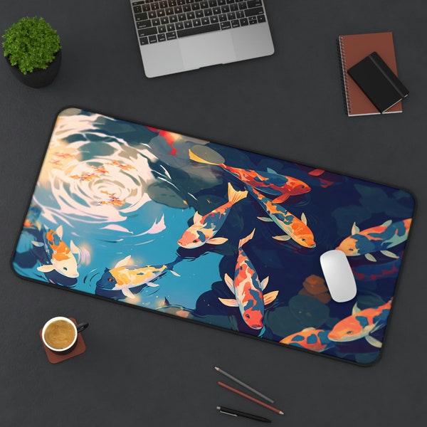 Japanese Koi Desk Mat - Etsy New Zealand