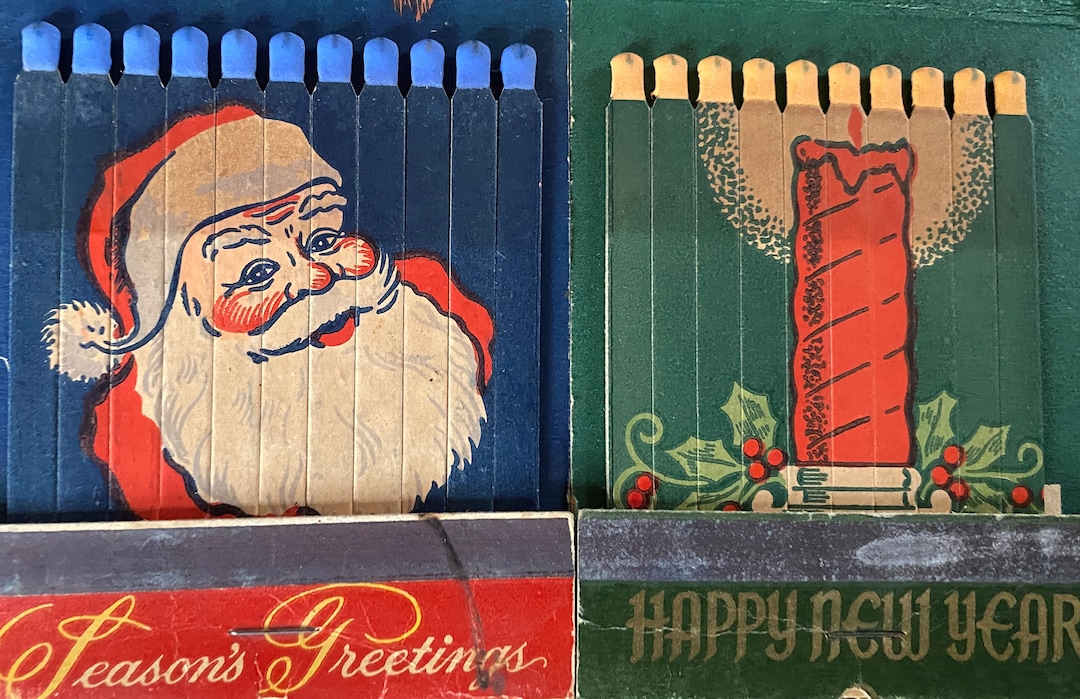 Vintage Large Matchbooks Christmas Theme - Etsy