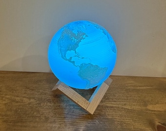 Earth Lamp With 16 Colors real NASA Images Globe Lamp 3D Printed Desk ...