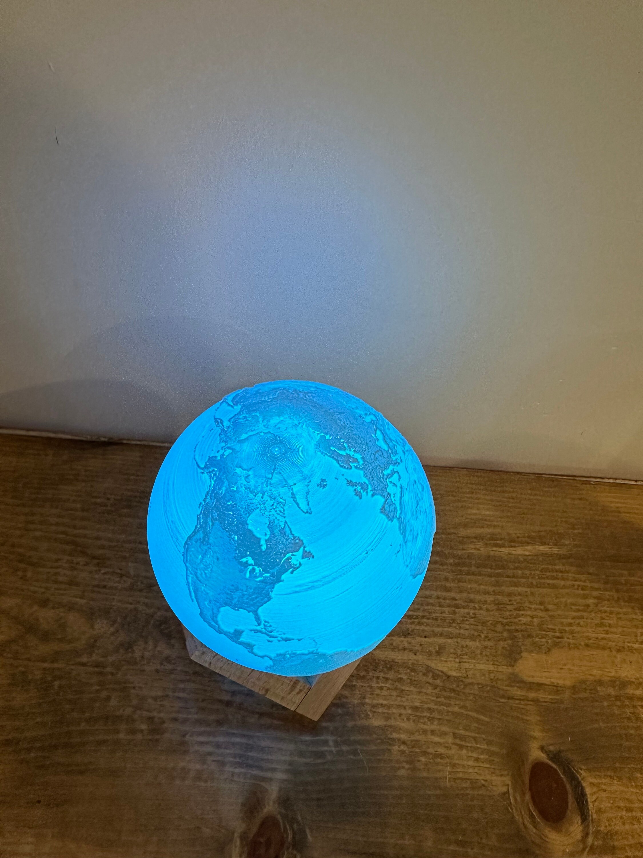 Earth Lamp 3d Printed - Etsy
