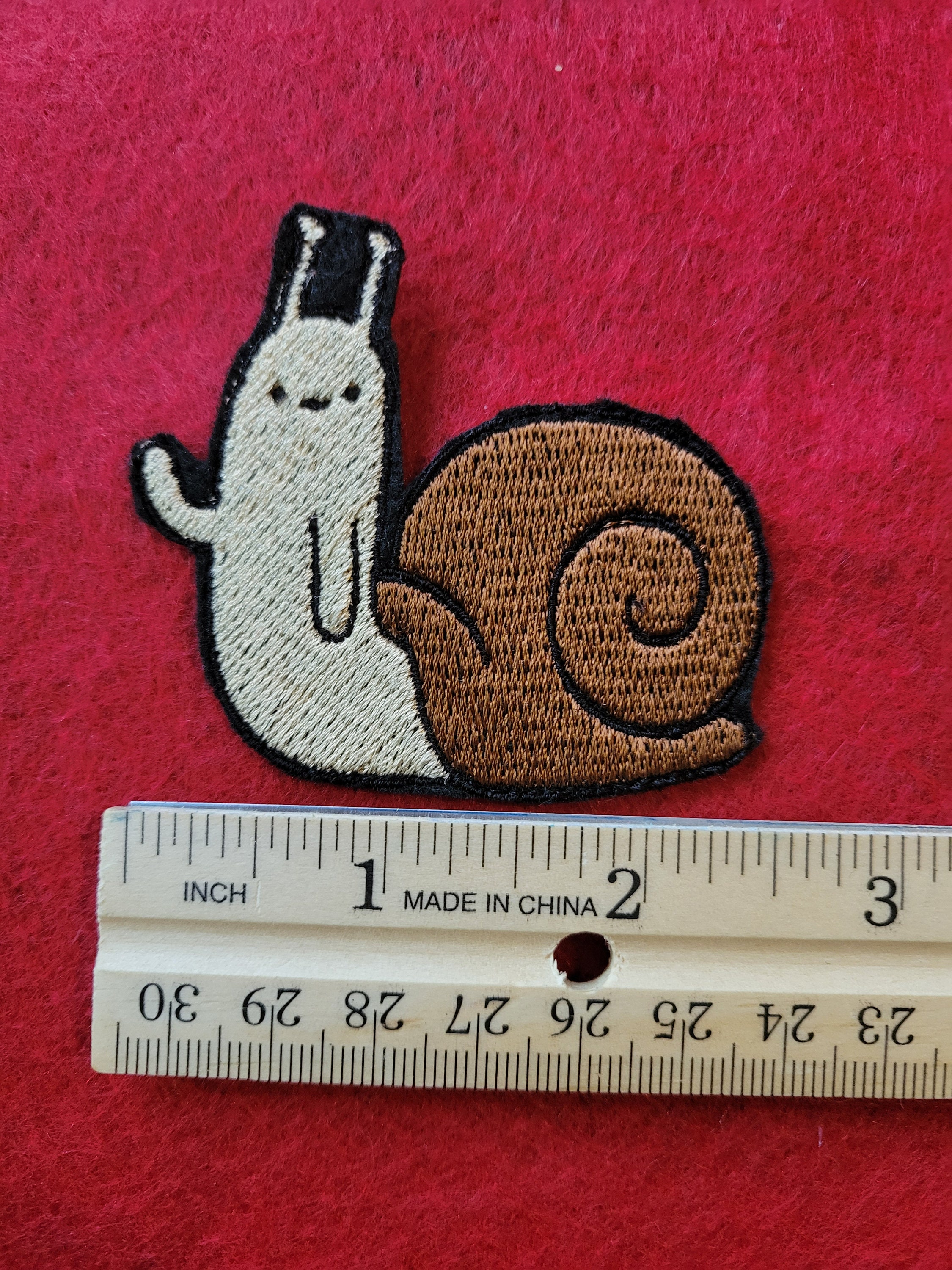 Waving Snail Iron-on Patch - Etsy