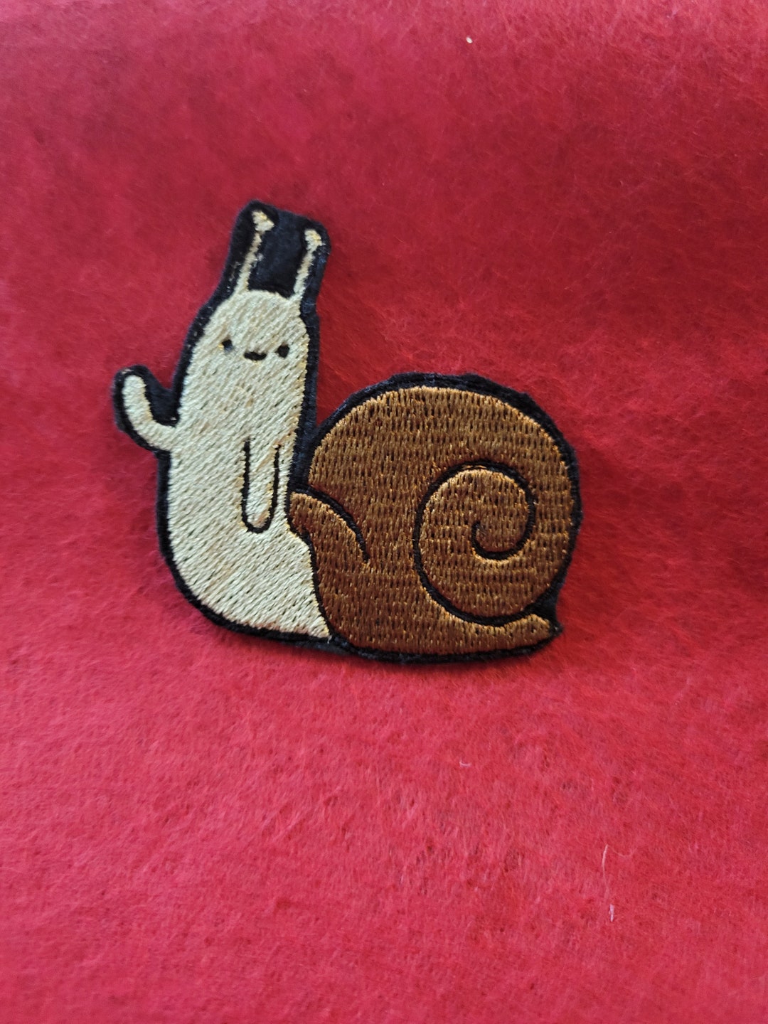 Waving Snail Iron-on Patch - Etsy