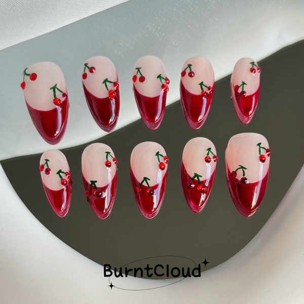 FFXIV Emet Selch Inspired Custom Press on Nails Fake Nails Final ...