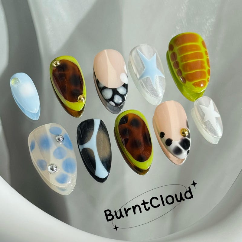 Cute Frenchies Nail Tips - Etsy