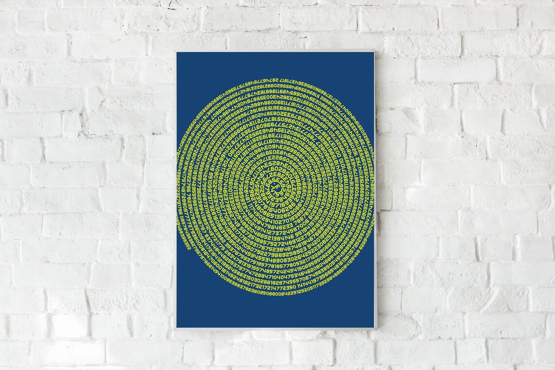 Printable Digital Pi Poster - Etsy