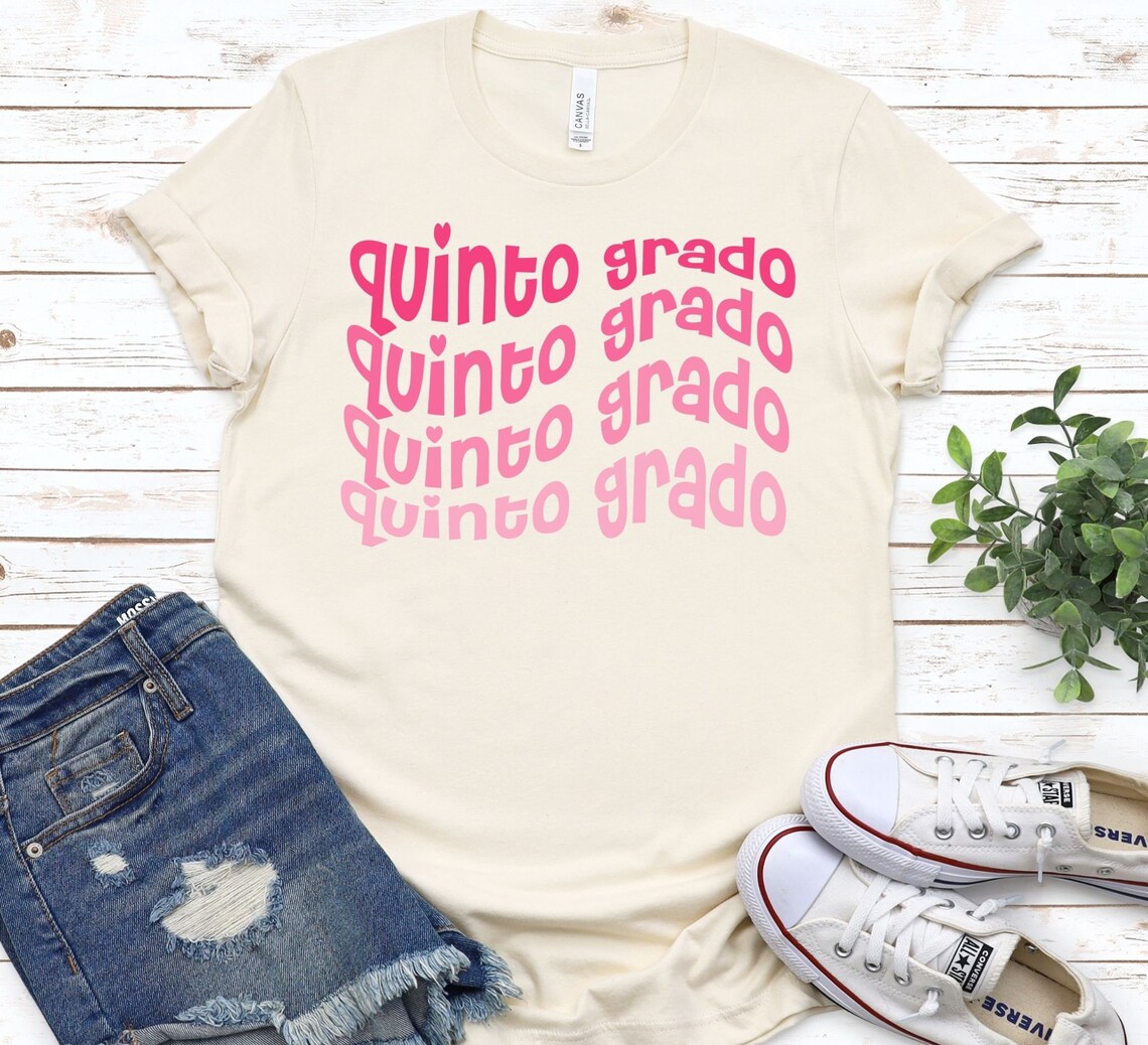 Hola Quinto Grado Hello Fifth Grade Tshirt Spanish Kids Shirt Espanol ...