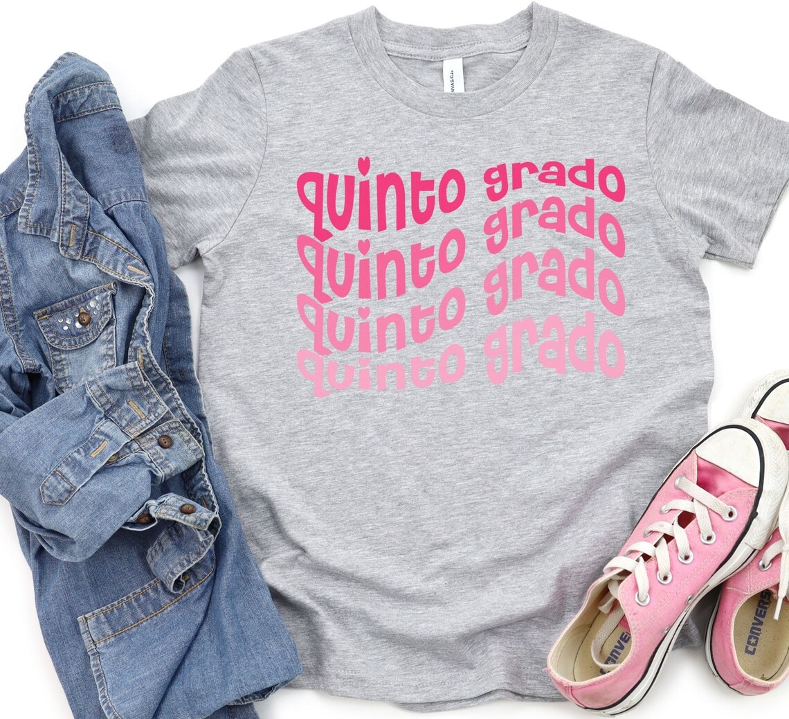 Hola Quinto Grado Hello Fifth Grade Tshirt Spanish Kids Shirt Espanol ...