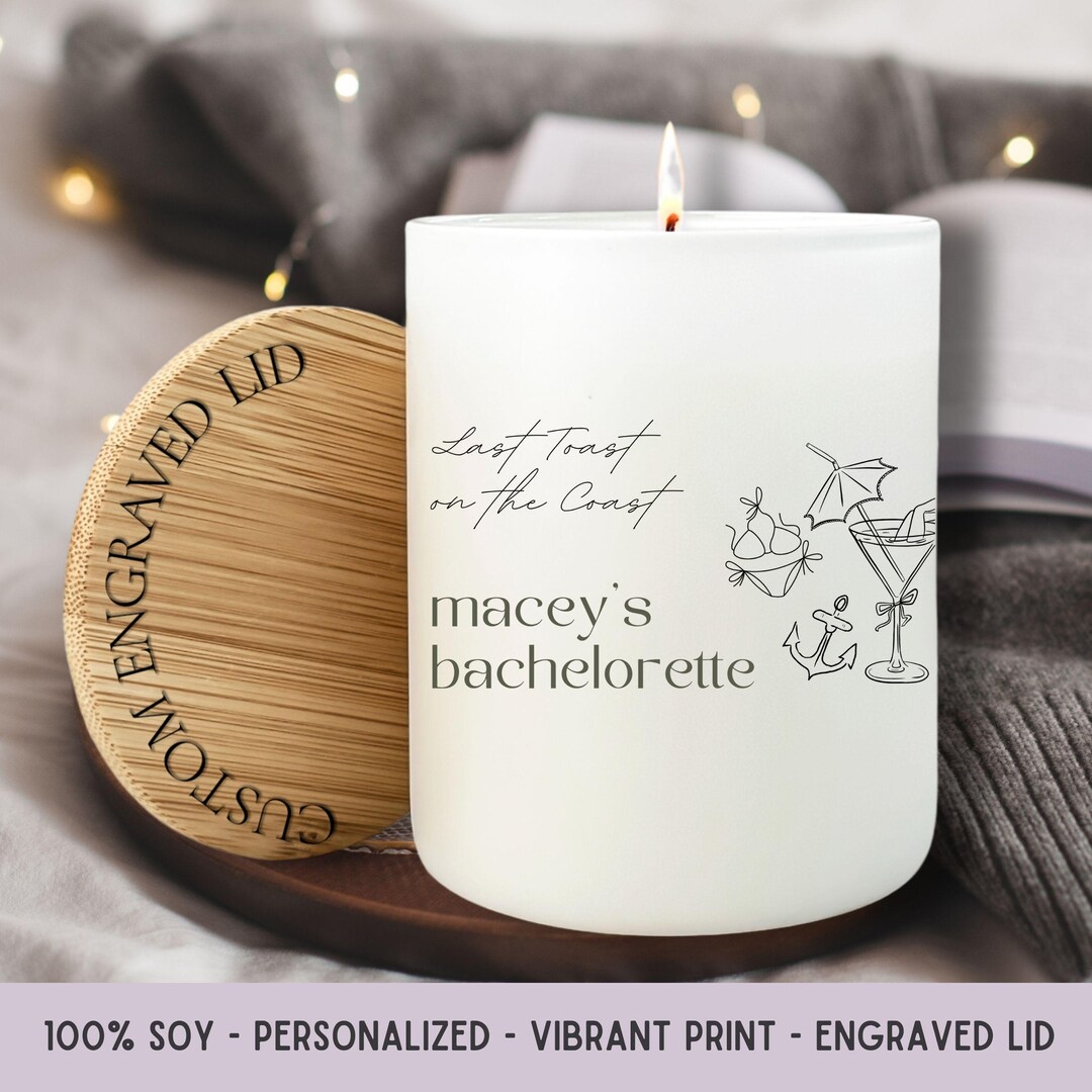 Personalized Bach Candle, Custom Bridal Gift, Bachelorette Party Favor ...