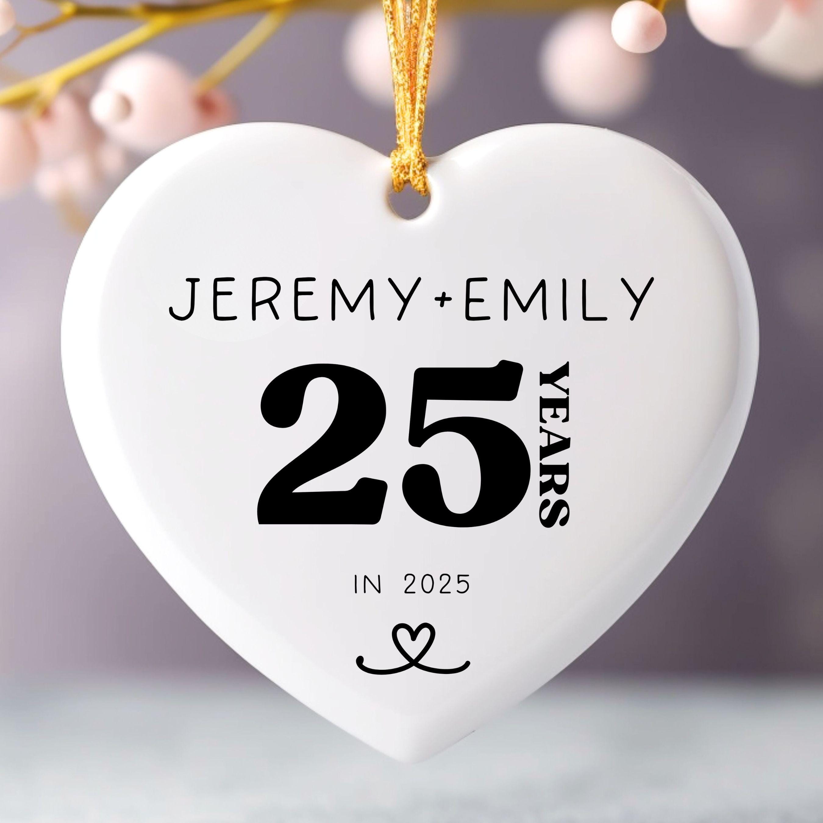 25th Anniversary Gift for Husband Wife, 25 Year Anniversary Gift for ...