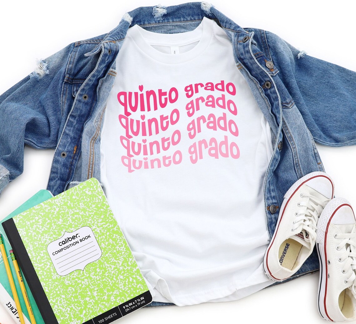 Hola Quinto Grado Hello Fifth Grade Tshirt Spanish Kids Shirt Espanol ...
