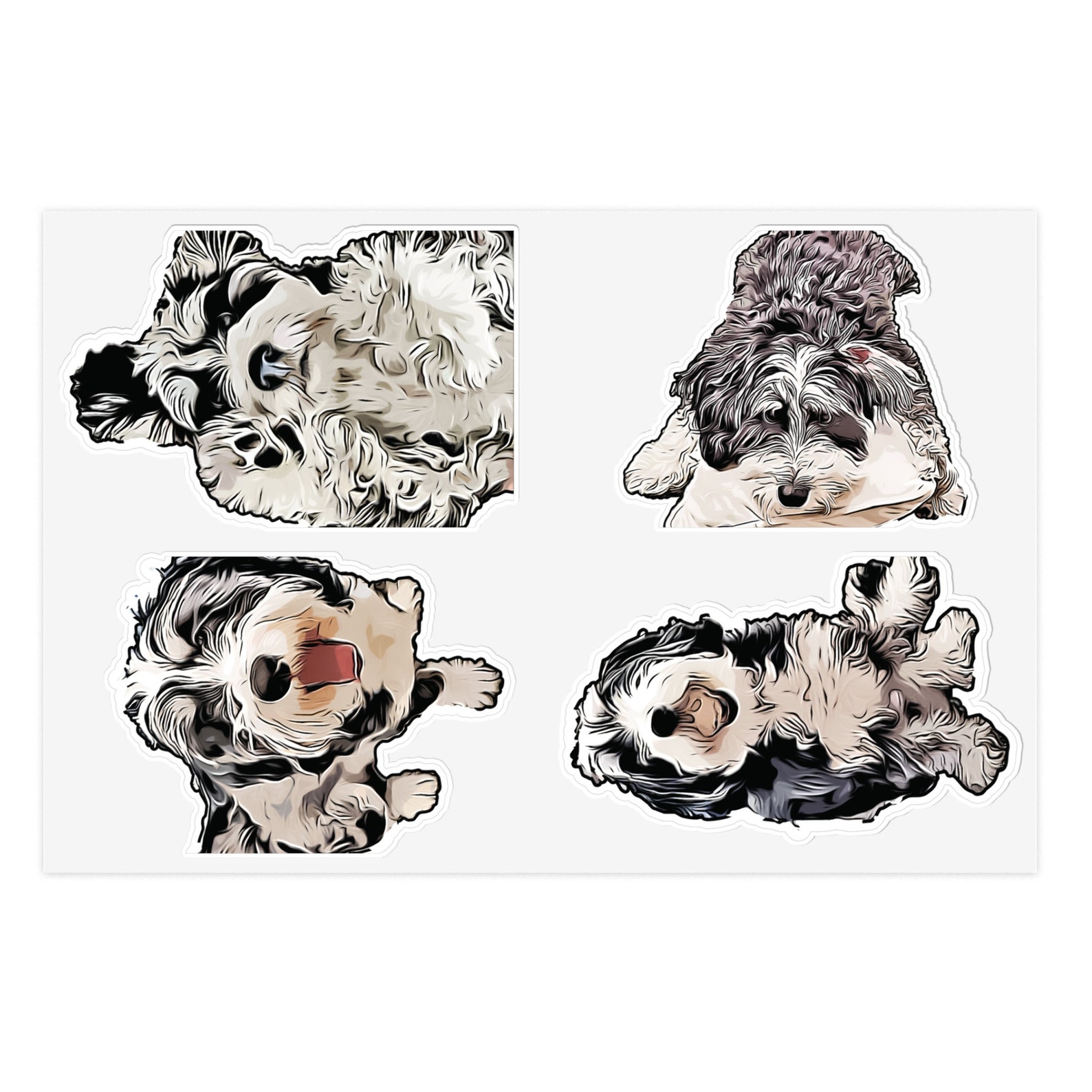 Bernedoodle Stickers, Dog Sticker, Doodle Mom, Bernedoodle Gifts ...
