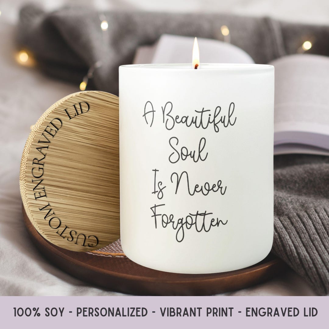 Personalized Memorial Gift Candle, Celebration of Life, Custom ...