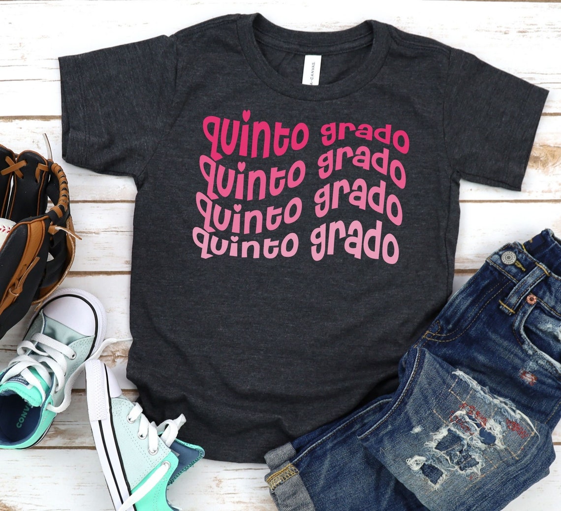 Hola Quinto Grado Hello Fifth Grade Tshirt Spanish Kids Shirt Espanol ...