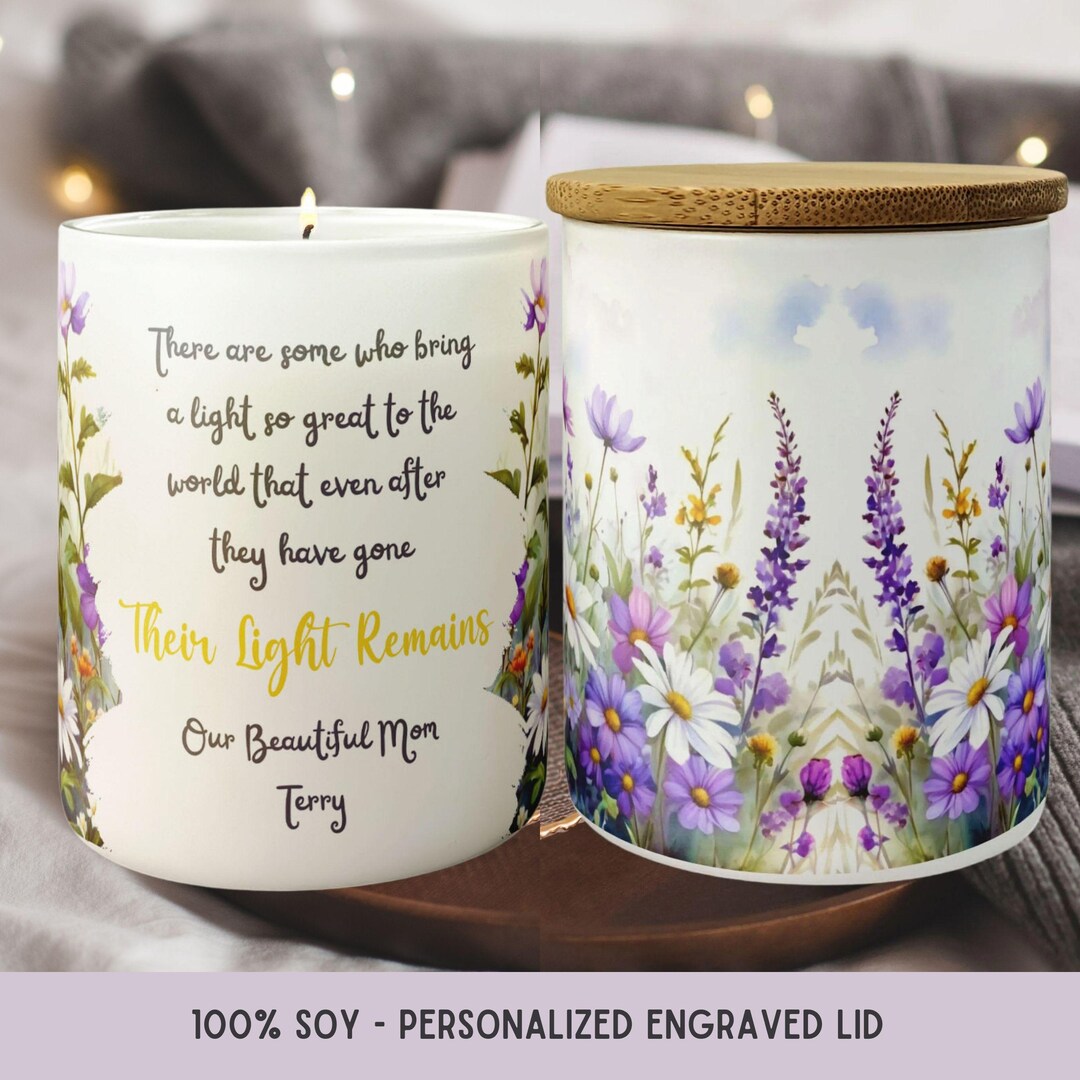 Personalized Memorial Gift Candle, Celebration of Life, Custom ...