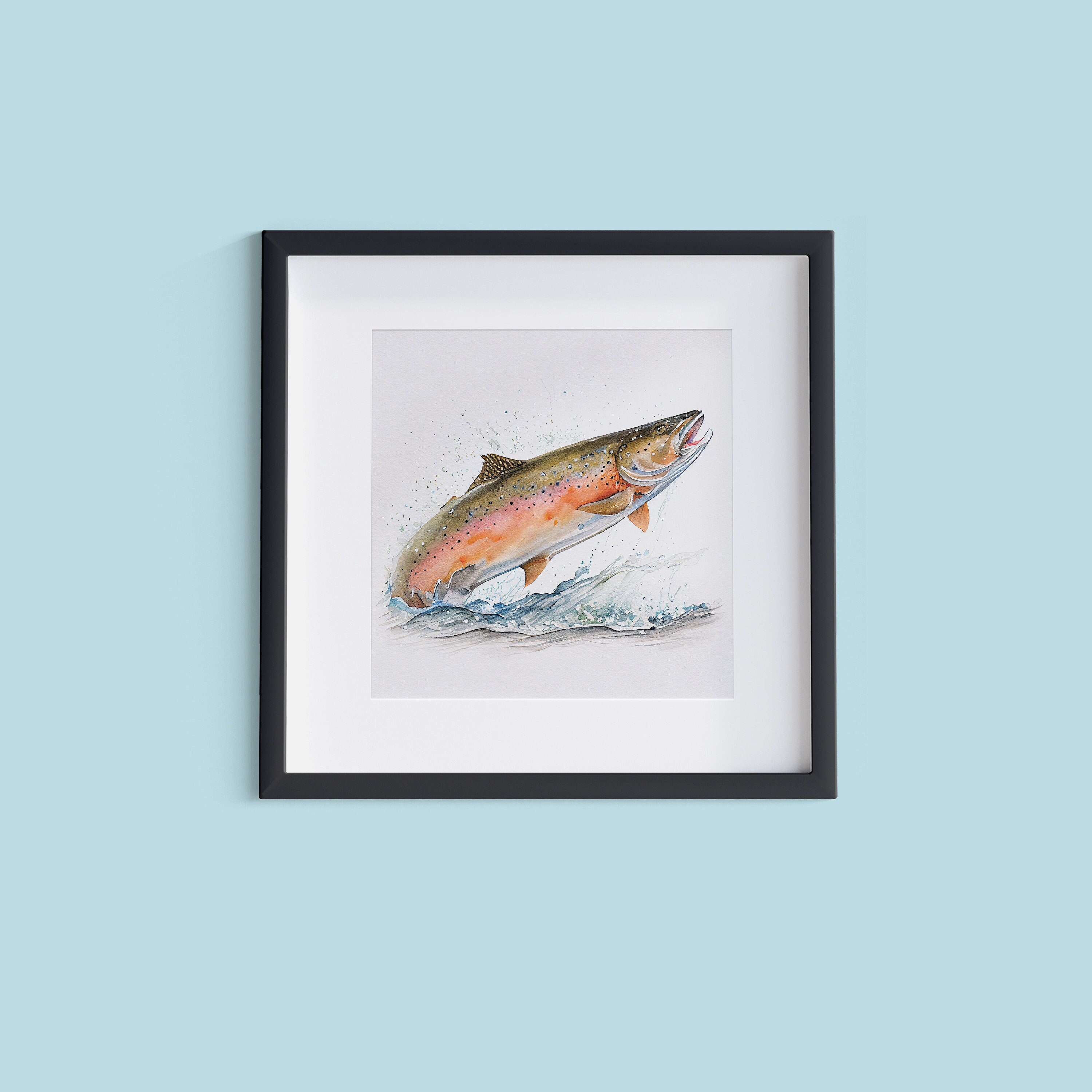 Salmon Watercolour Painting - Printable Wall Art, Digital Download - Etsy