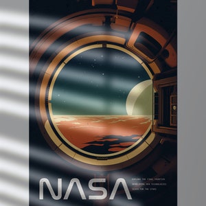 NASA Inspired Retro Space Exploration Poster - Printable Wall Art ...