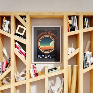 NASA Inspired Retro Space Exploration Poster - Printable Wall Art ...