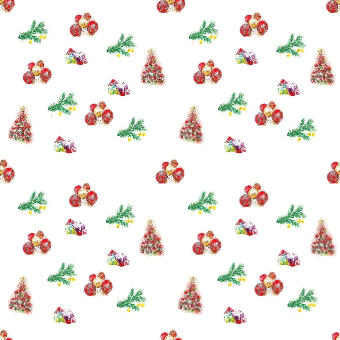 Seamless Digital Christmas Pattern - Etsy