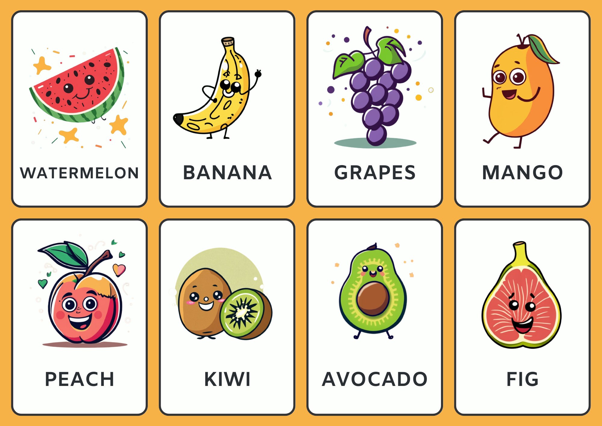 Discover the Joy of Learning With Our Fruit and Vegetable Flashcards ...