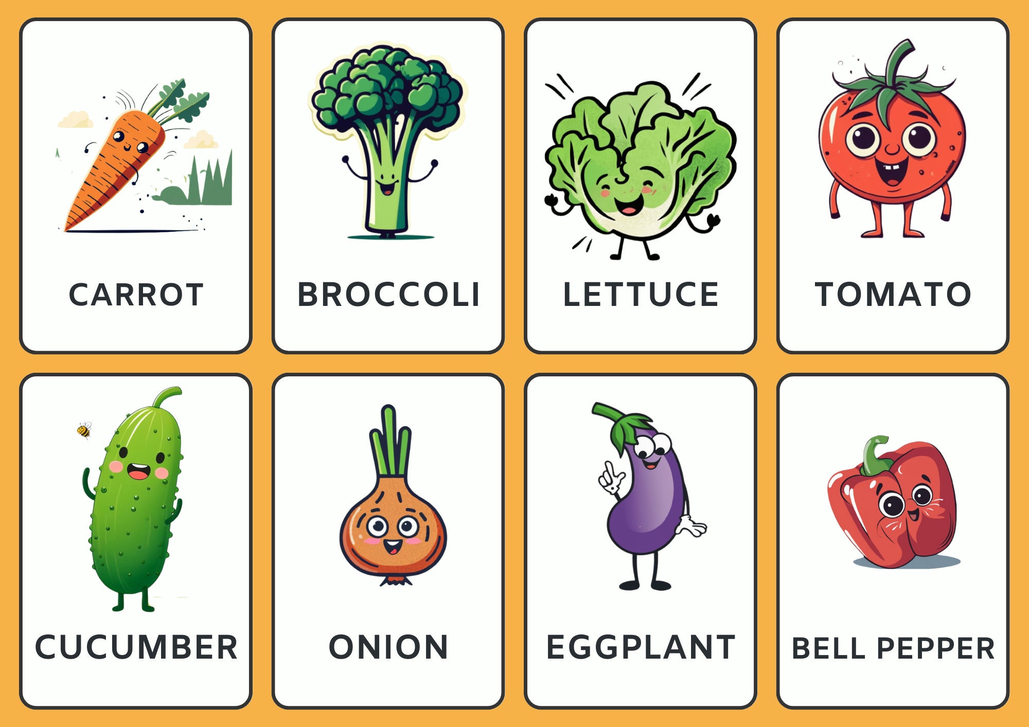 Discover the Joy of Learning With Our Fruit and Vegetable Flashcards ...