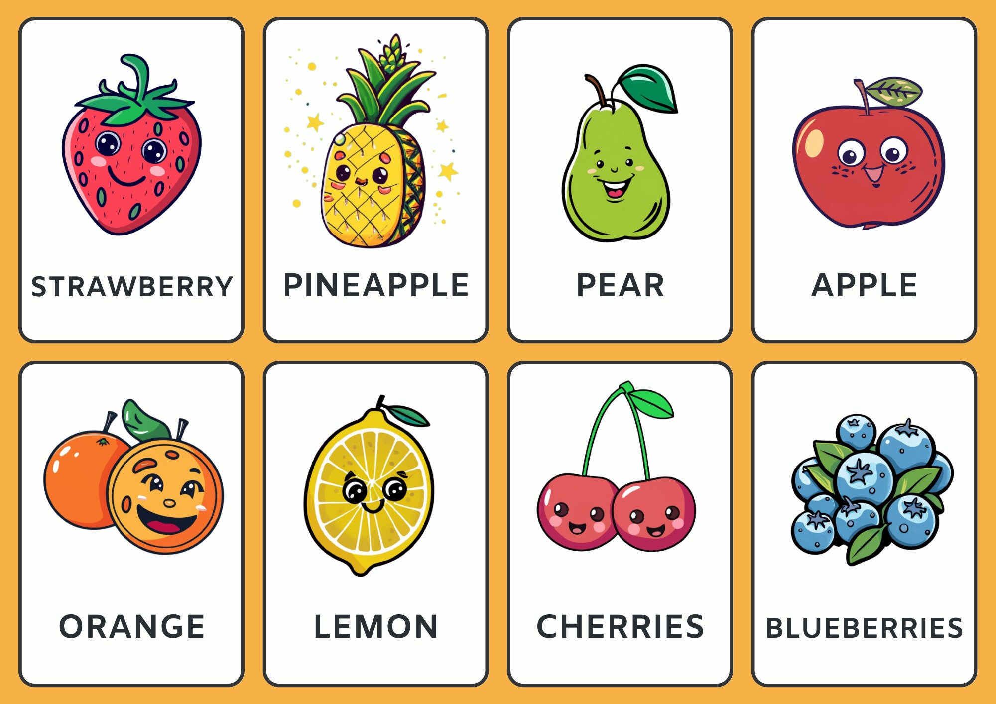 Discover the Joy of Learning With Our Fruit and Vegetable Flashcards ...