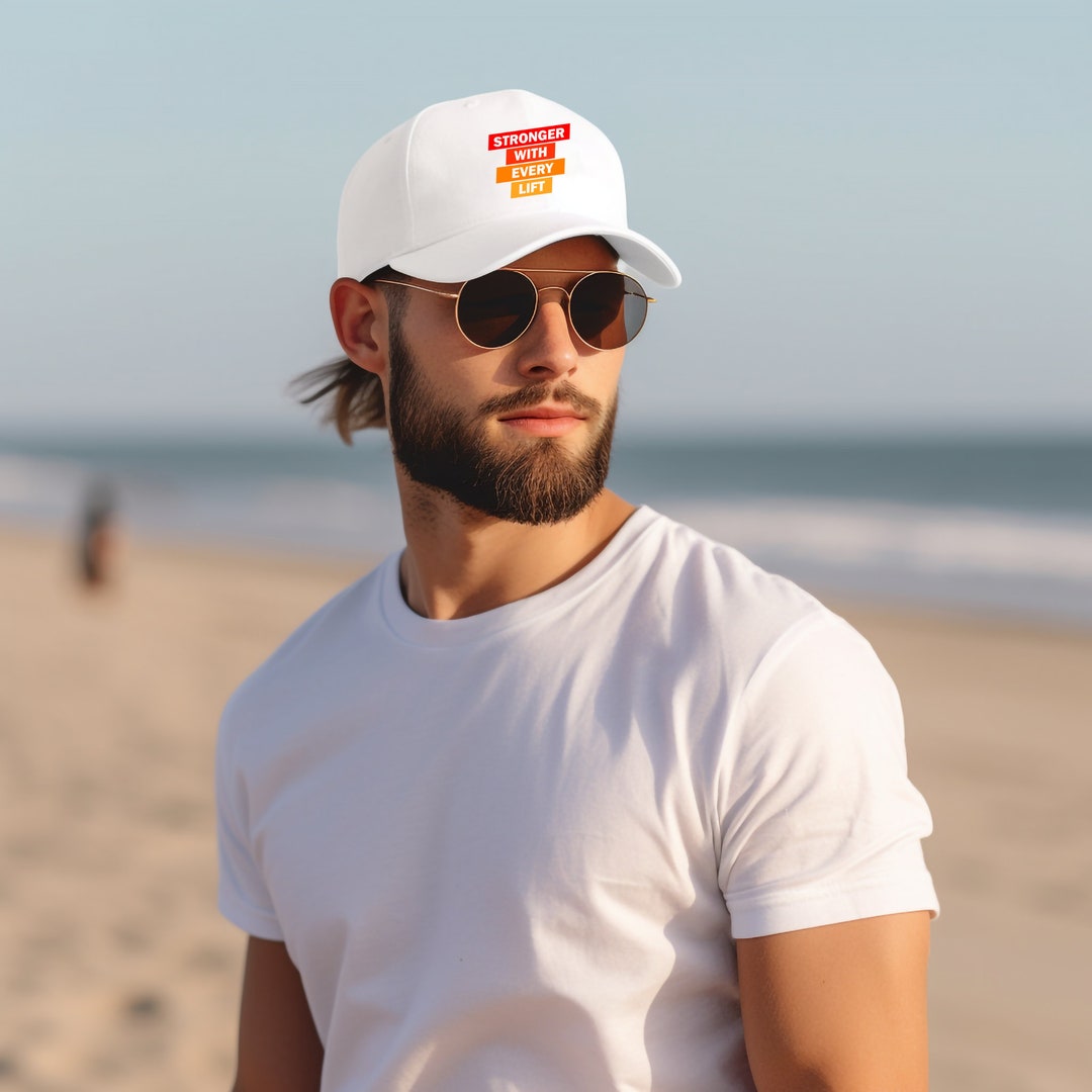 Stronger With Every Lift Low Profile Baseball Cap, Gym Hat, Bodybuilder ...