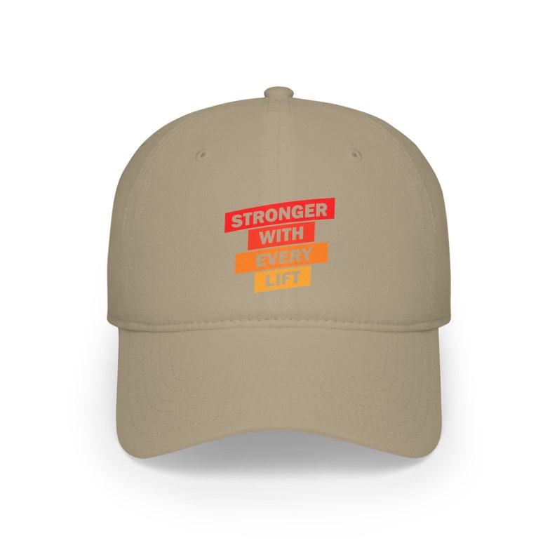 Stronger With Every Lift Low Profile Baseball Cap, Gym Hat, Bodybuilder ...