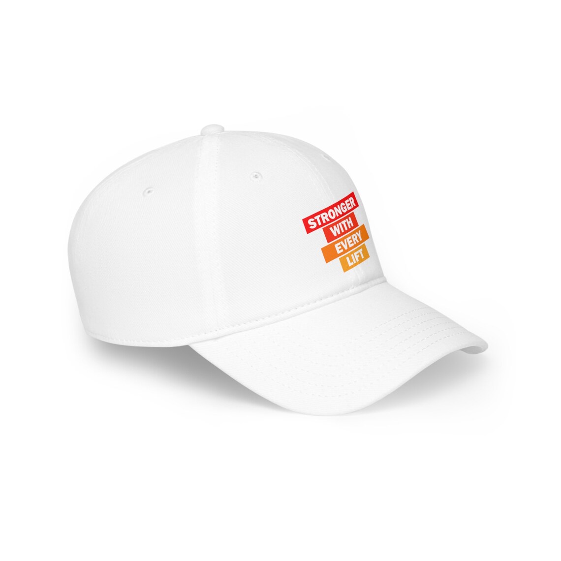 Stronger With Every Lift Low Profile Baseball Cap, Gym Hat, Bodybuilder ...