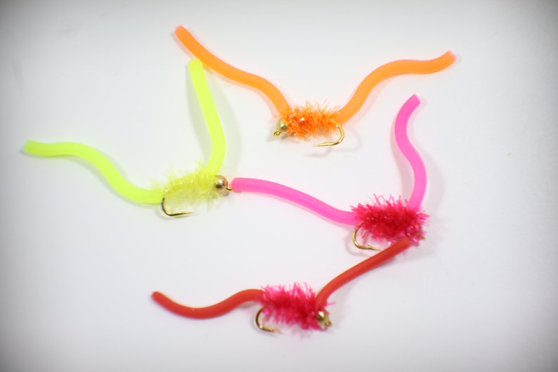 San Juan Squirmy Worm Fly: Trout, Steelhead, and Salmon Nymph Bait - Etsy