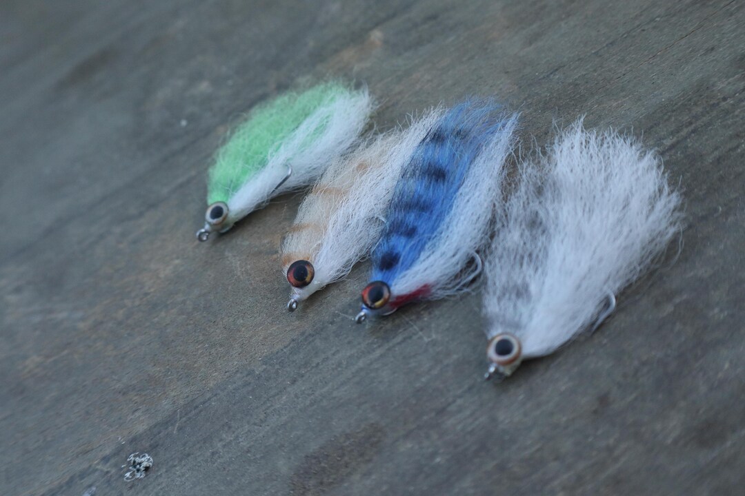 Realistic Fuzzy Baitfish Minnow Fly for Smallmouth Bass & Saltwater ...