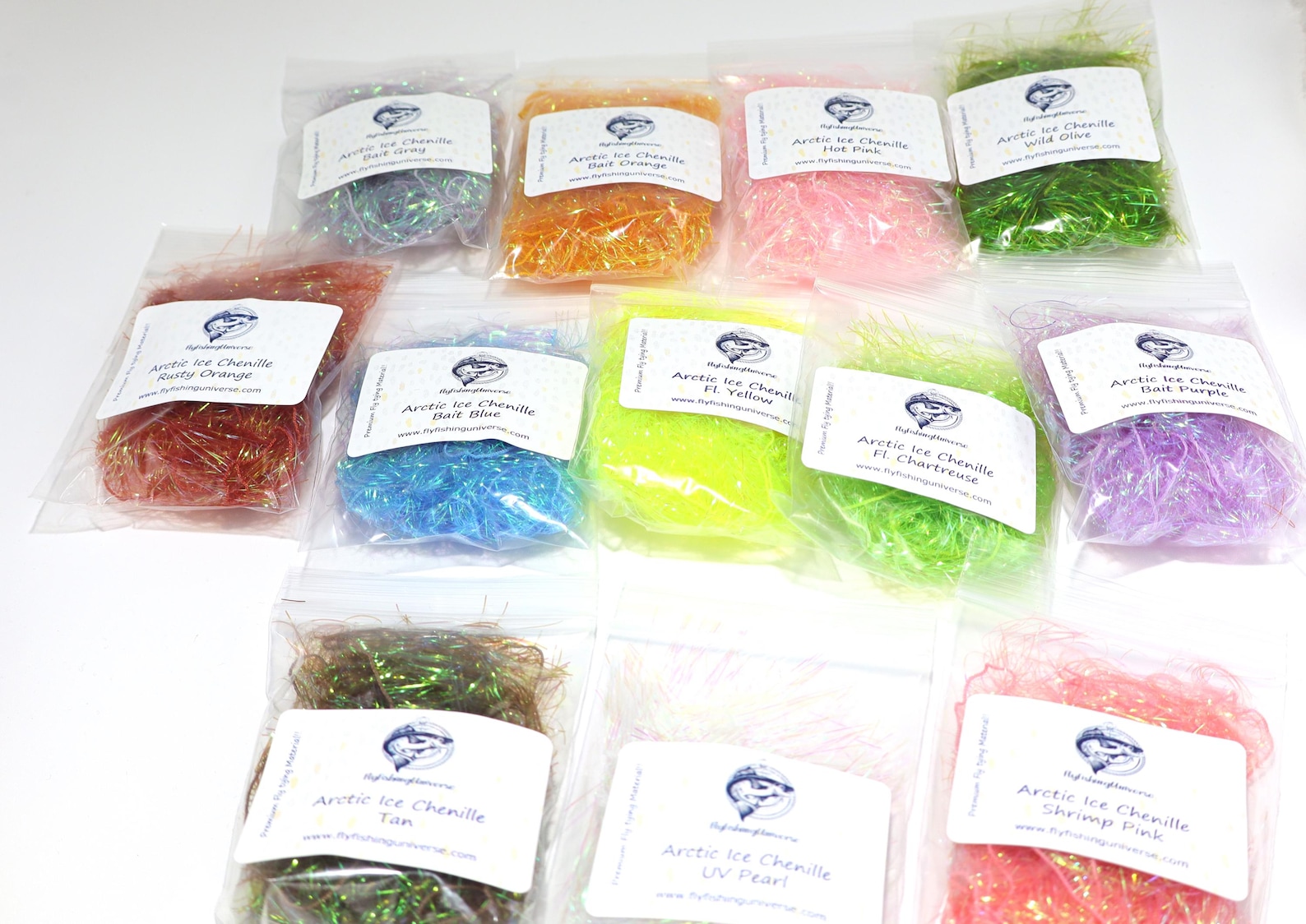 Arctic Ice Chenille Palmer Pearl Fibers: 10' Length Fly Tying Material ...