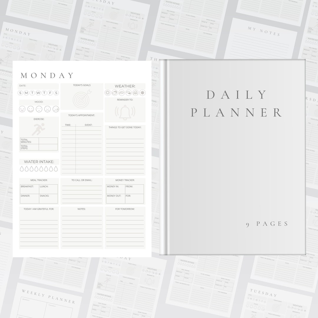 Printable Daily Planner | Personal Daily Schedule | Minimalist ...