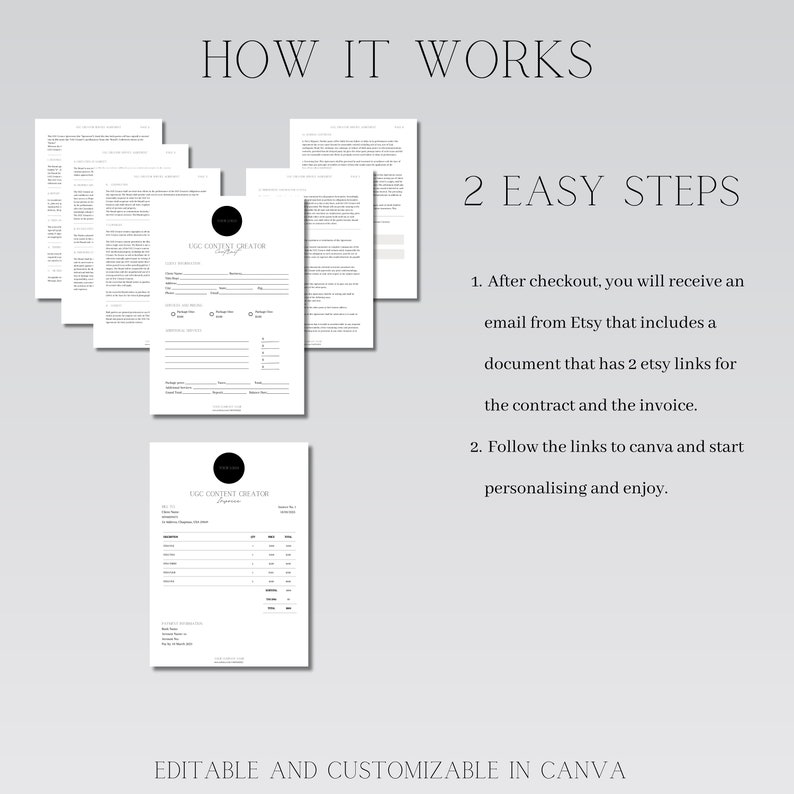 Professional UGC Creator Contract Template, UGC Template, UGC Contract ...