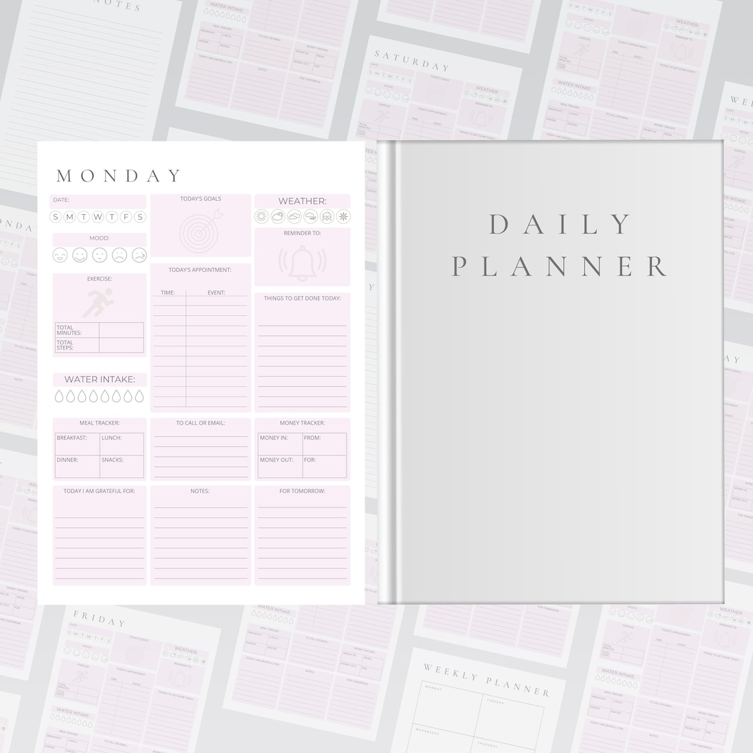 Printable Daily Planner | Personal Daily Schedule | Minimalist ...
