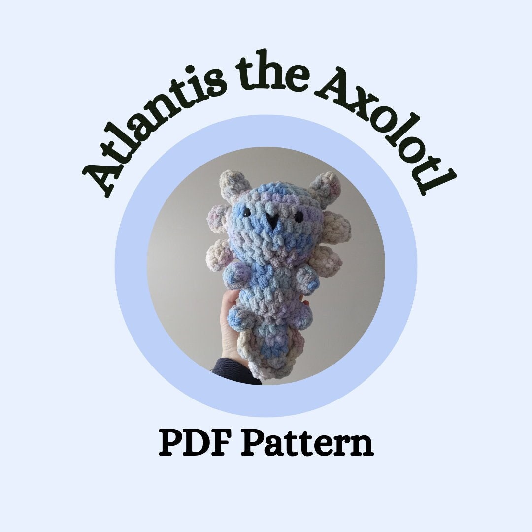 Crochet Atlantis the Axolotl Pattern, Amigurumi, Crochet, Pdf Pattern ...